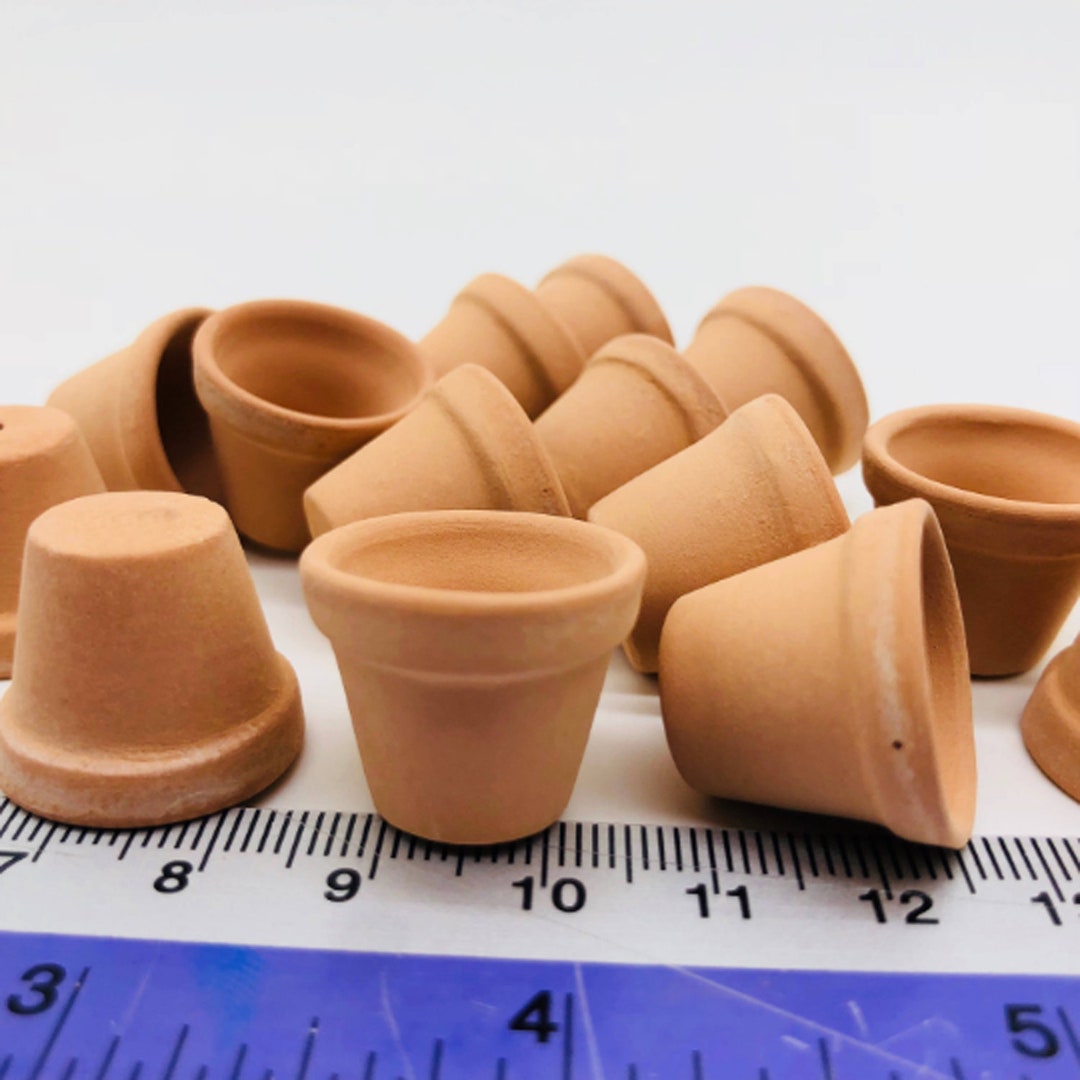 Miniature Clay Pots (2cm) - 10 Pc Dollhouse Fairy Garden - Etsy