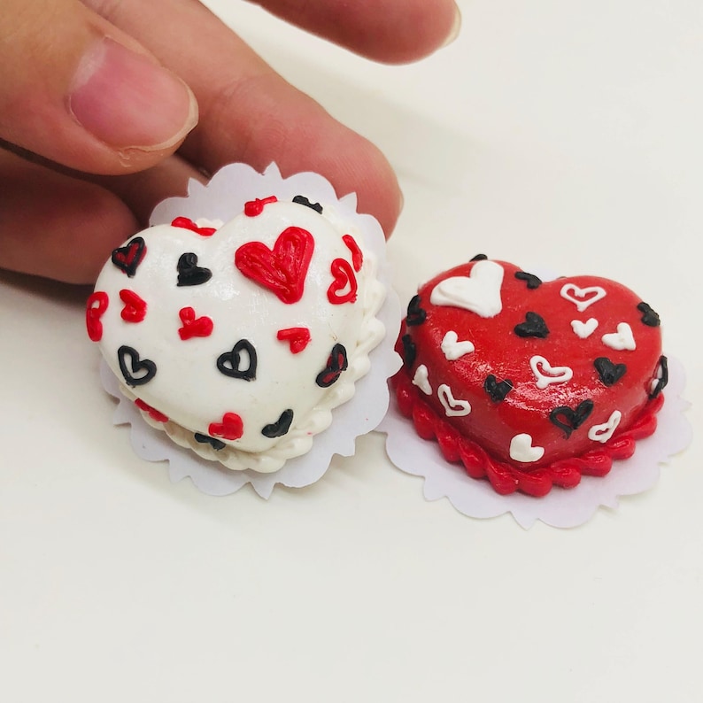 Miniature Sweet heart Two Color Cake Miniature | Etsy