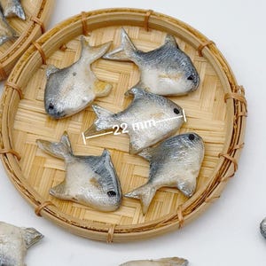 5 Pieces Miniature Pomfret Fish Made Air Dry Clay Look Beautiful and ...