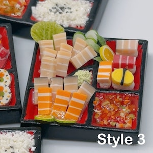 Miniature Japan Food Set Bento, Miniature Food, Miniature Decorate Doll ...