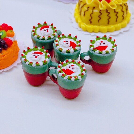 5 Pieces Miniature Beverageminiature Ceramic Cup Miniature - Etsy