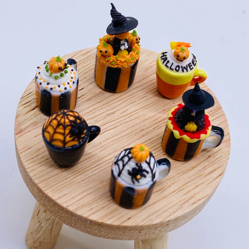 6 Pieces Miniature Beverageminiature Ceramic Cup Miniature - Etsy