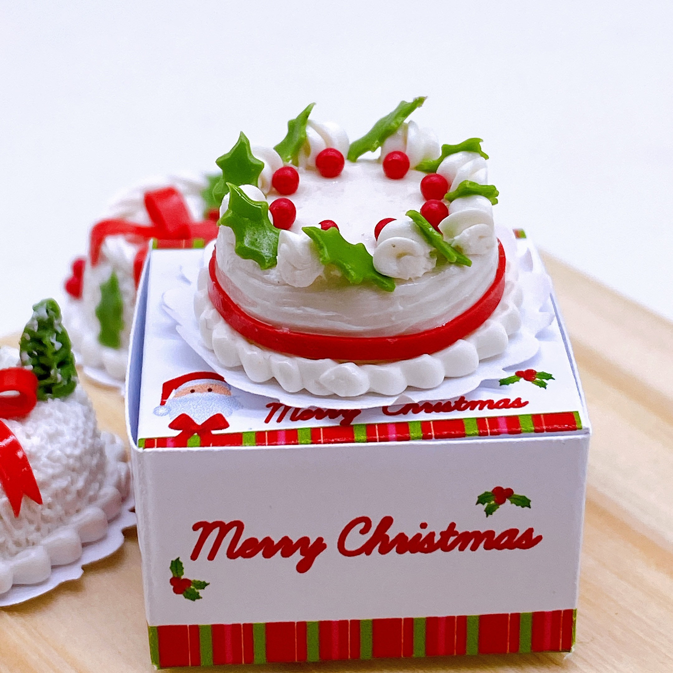 Miniature Christmas Cake miniature Fake Cakeminiature - Etsy