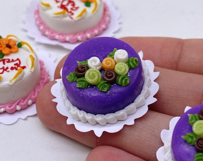 Miniature Rose Cake,miniature Cakes ,dollhouse Bakery,christmas Cakes ...