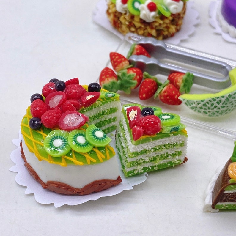 Miniature Cake and Sliced Cake Miniature Fake Cake Miniature - Etsy