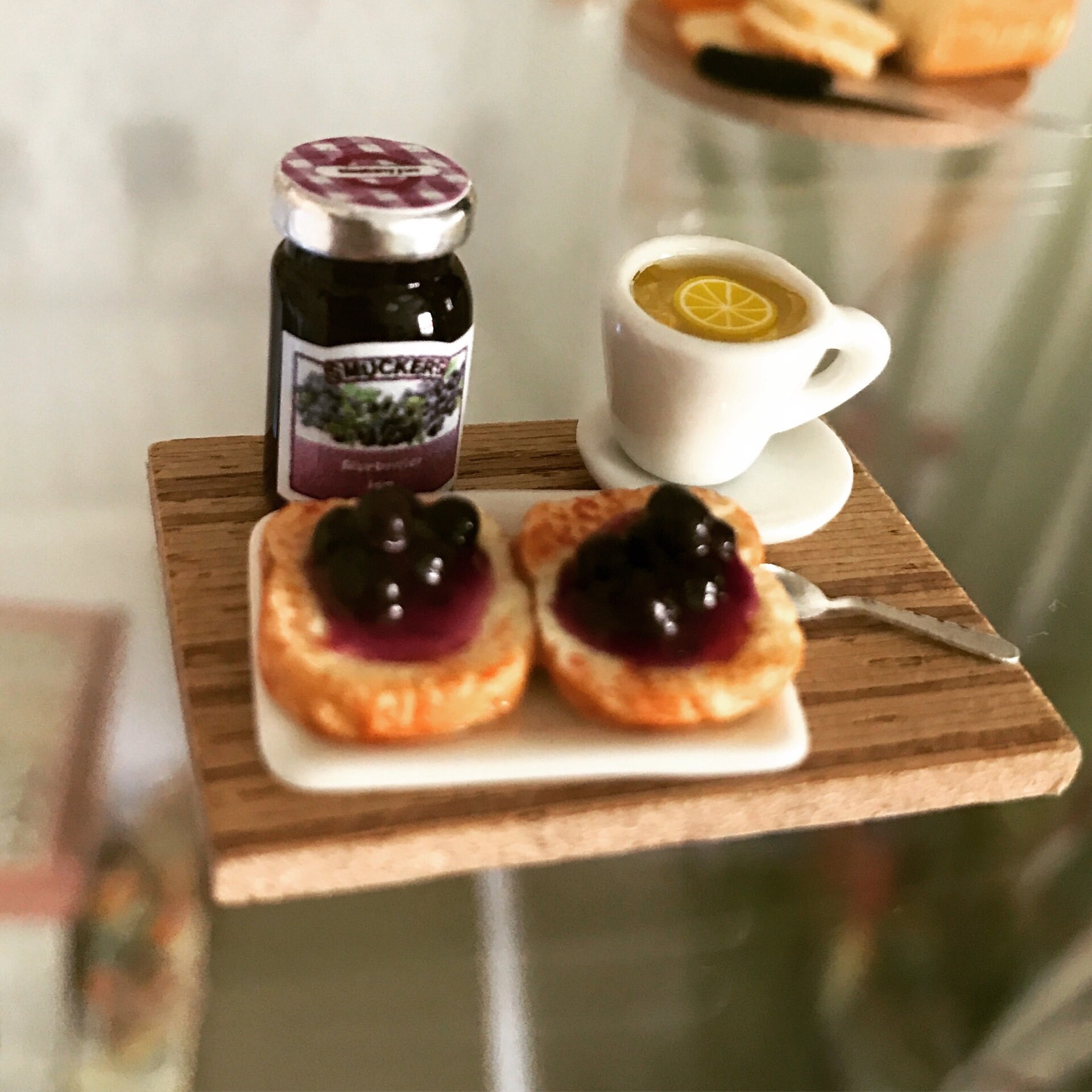 Miniature Breakfast Set,miniature Bakery,miniature Bread,dolls and ...