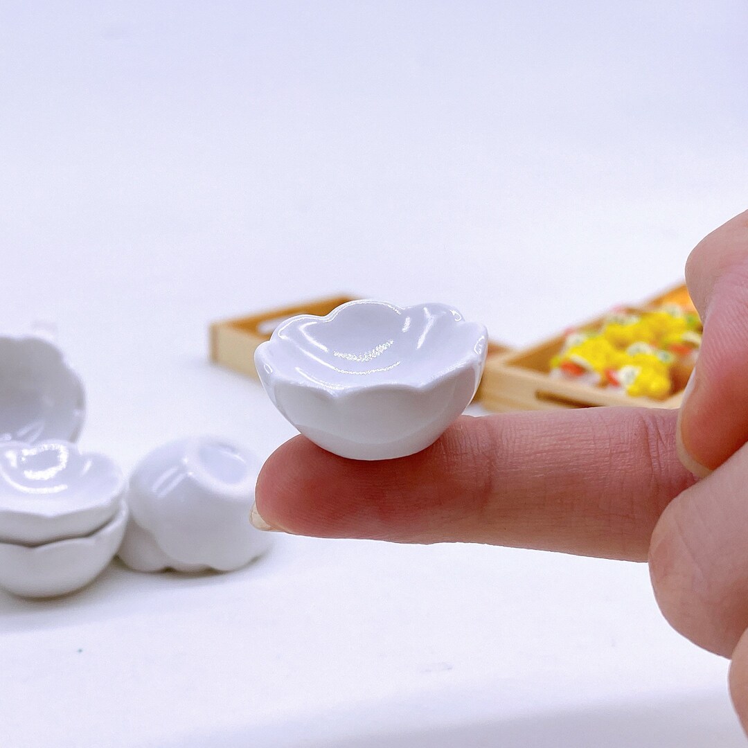 10 Pieces Miniature Ceramic Bowl 22 Mm. Decorate for Kitchen Doll - Etsy