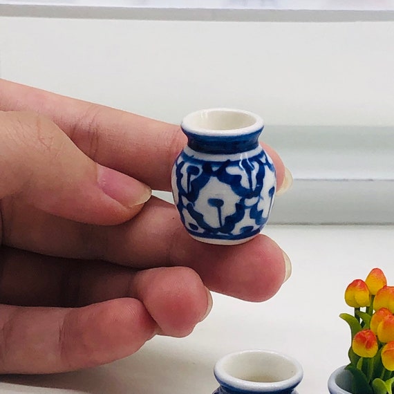 10 pieces Miniature Ceramic Gloss Vase Miniature pot,Miniature Fairy ...