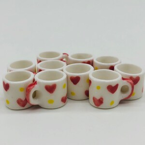 10 Pieces Miniature Ceramic Cup, Miniature Ceramic Plate, Miniature ...