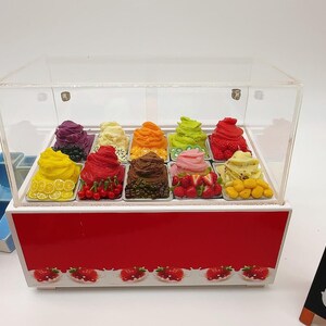 Miniature Ice Cream Shop, Miniature Showcase With Ice Cream Gelato Made ...