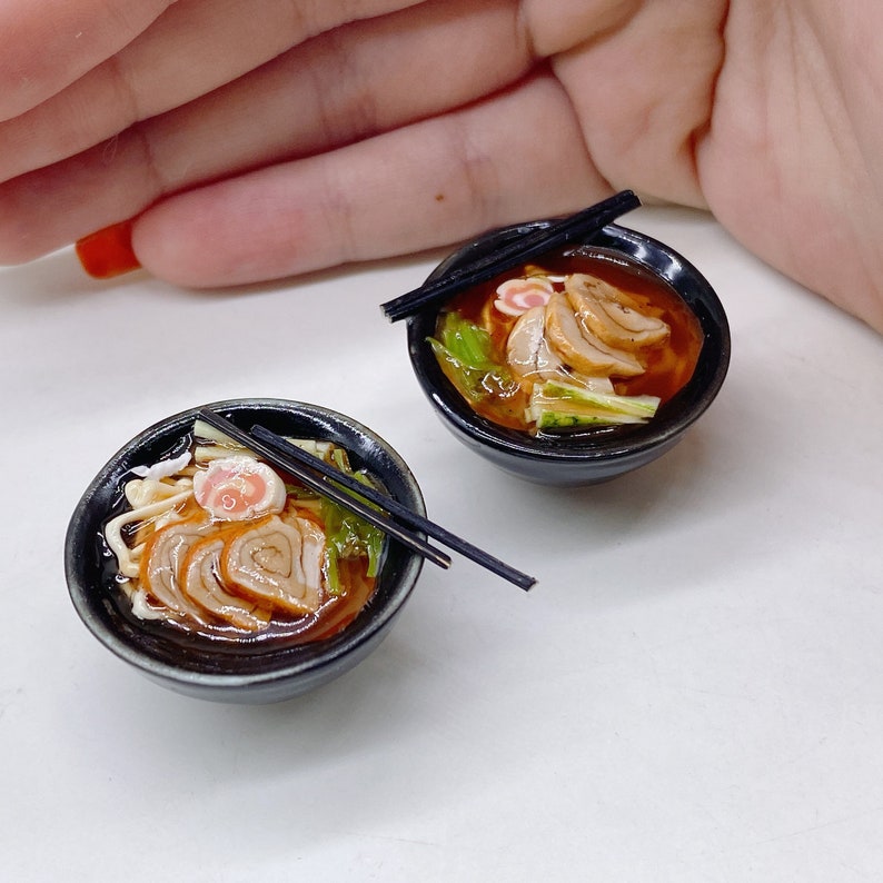 Miniature Ramen Japanese Cuisine in Ceramic Bowl Size 25 Mm | Etsy