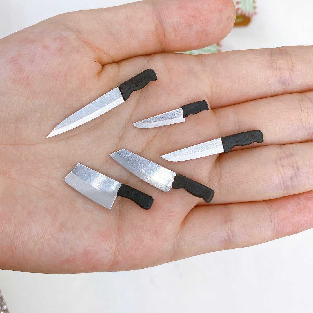 5 Pieces Miniature Knifes, Miniature Kitchen Size 1:12 - Etsy