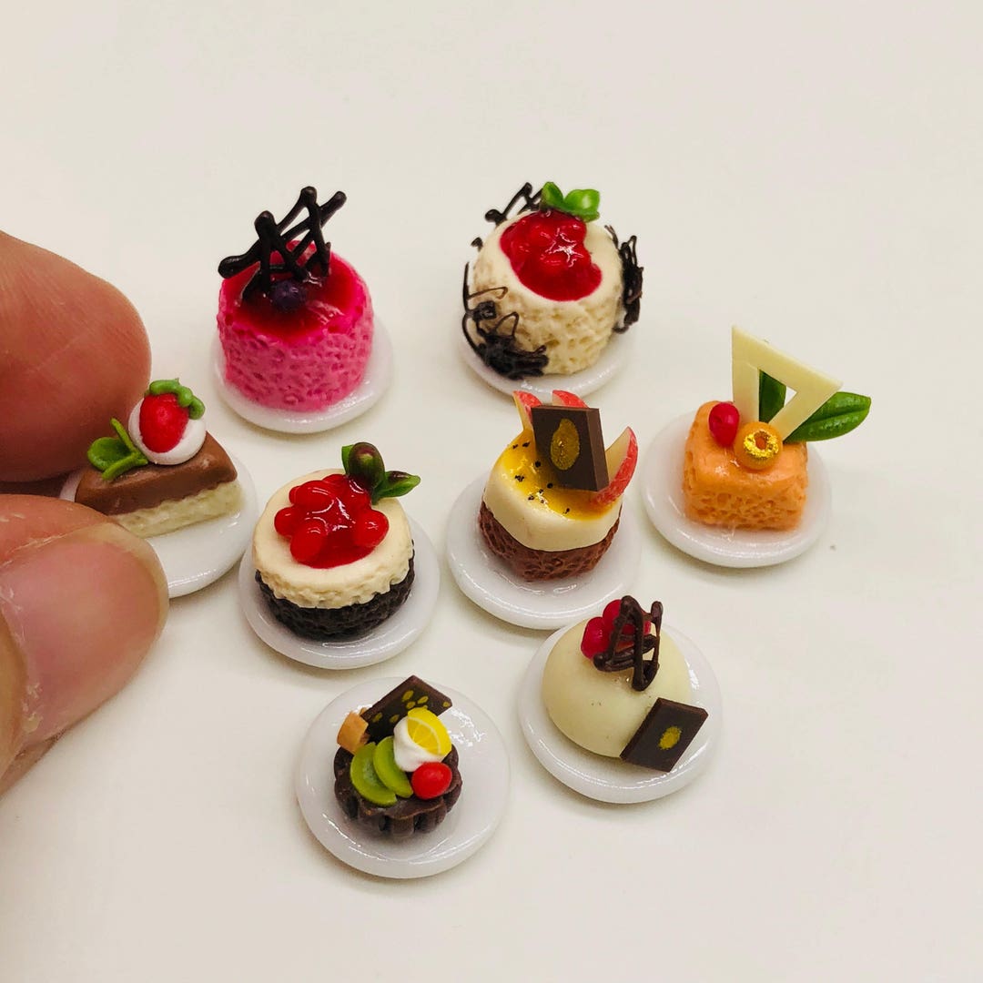 8 Pieces Miniature Mini Cake Set Miniature Cake for - Etsy