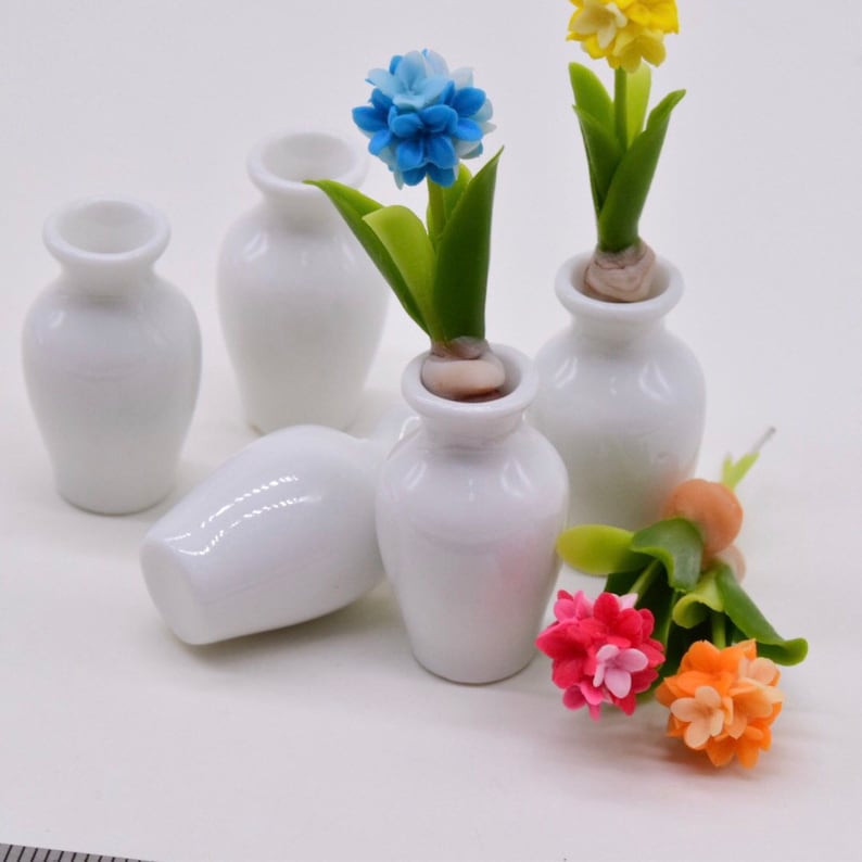10 Pieces Miniature Ceramic Gloss Vase Miniature | Etsy