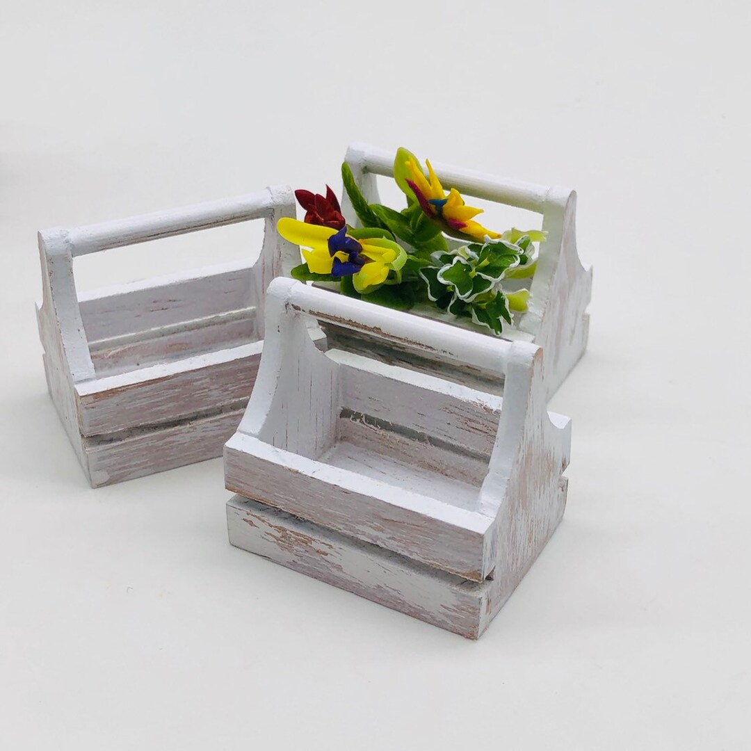 3 Pieces Miniature Wooden Basket, Miniature Basket, Miniature Doll's ...