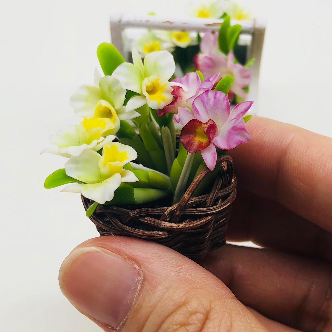 2 Pieces Miniature Flower 2 Color and Miniature Orchids,miniature ...