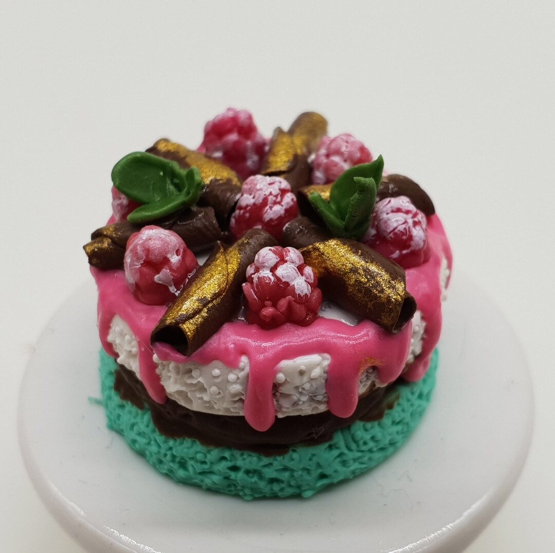 Miniature Sweet Candy Cake on Ceramic Stand for Dollhouse - Etsy