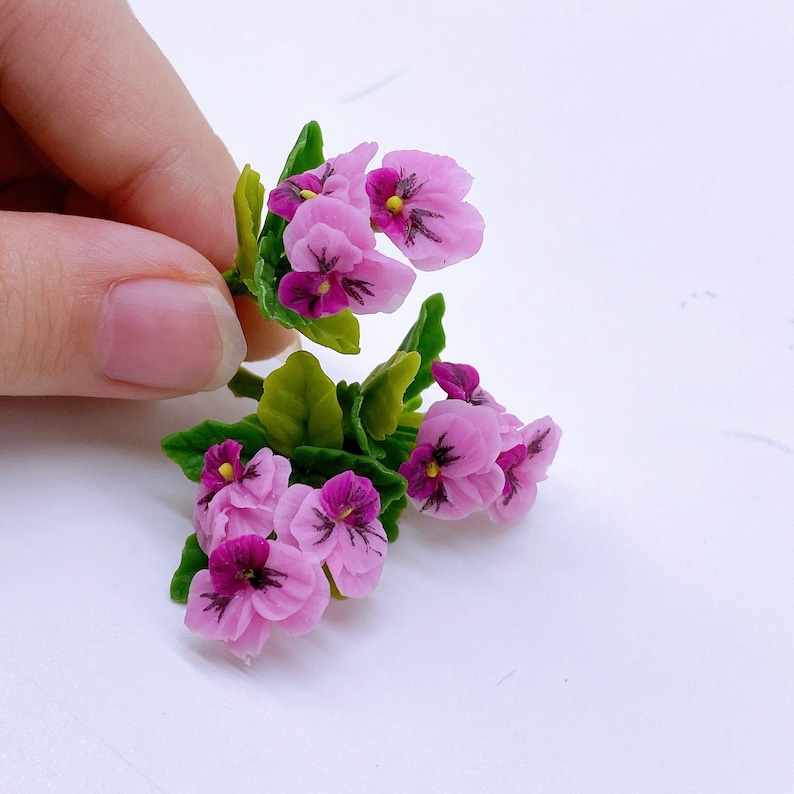 5 Pieces Miniature Flower Made Clay Polymer Miniature - Etsy