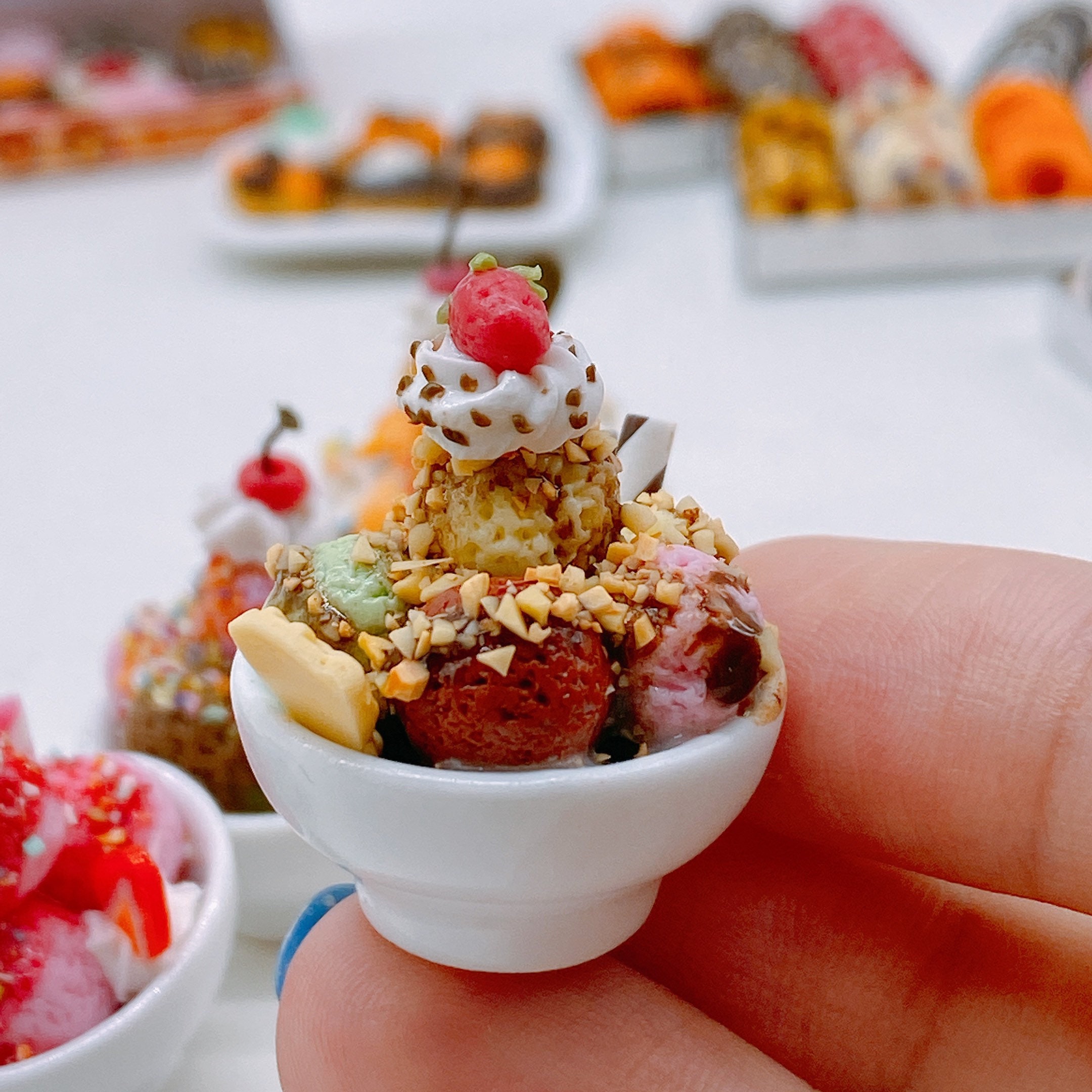 6 Pieces Miniature Ice Cream in Bowl Miniature Sweet for - Etsy Canada