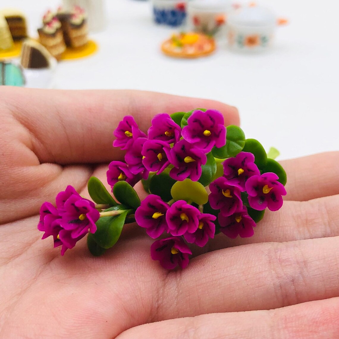 5 pieces Miniature Poppy Miniature Flower Miniature Garden | Etsy