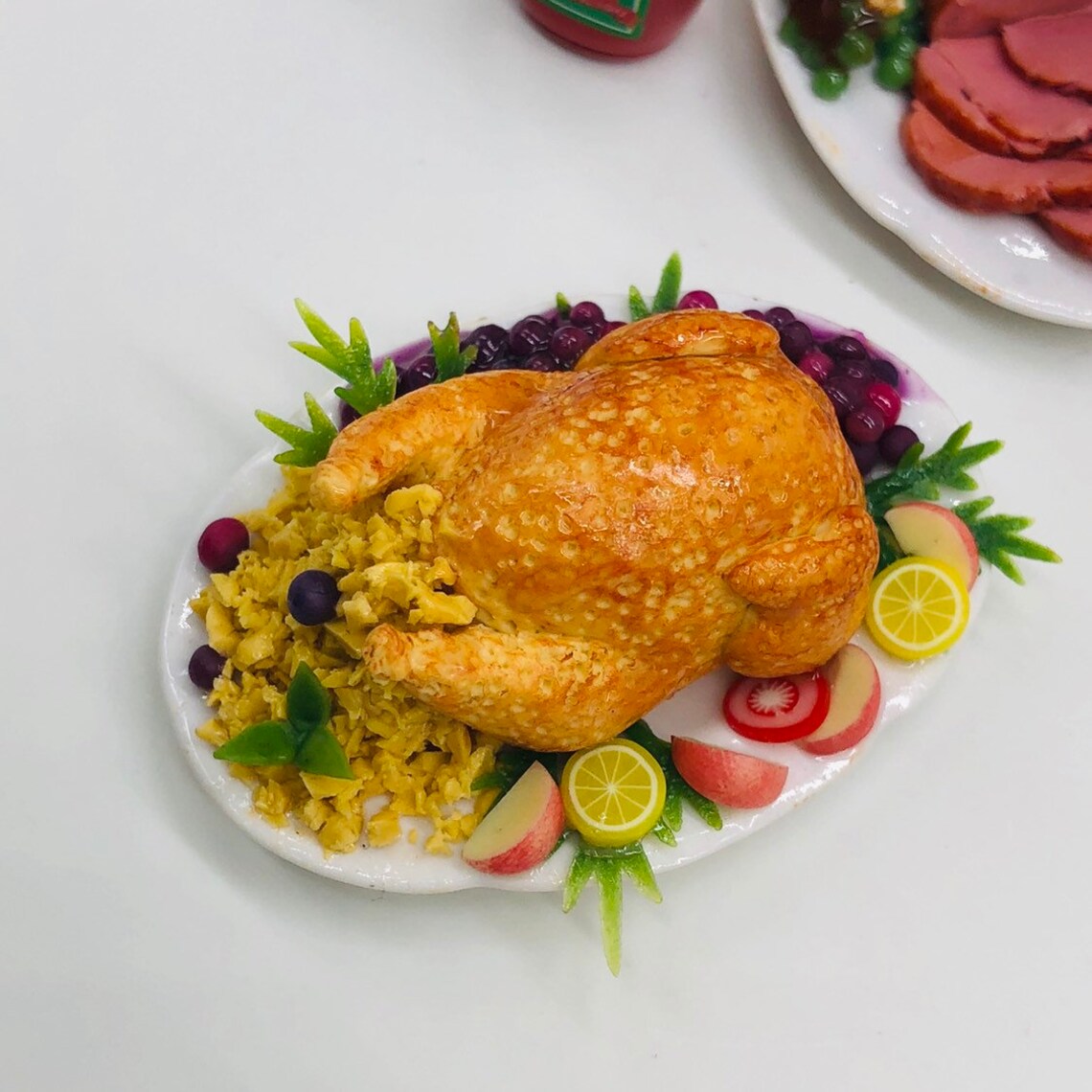 Miniature Turkey Miniature Food Thanksgiving Food Decorate | Etsy