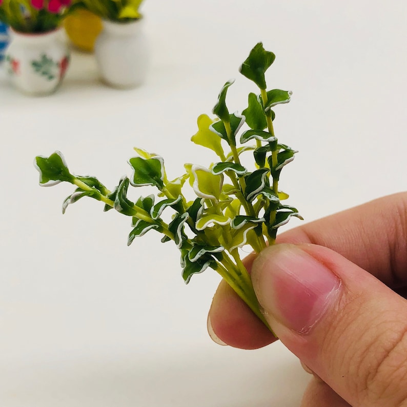 2 Pieces Miniature Plants Clay Polymer Miniature Decorate for - Etsy