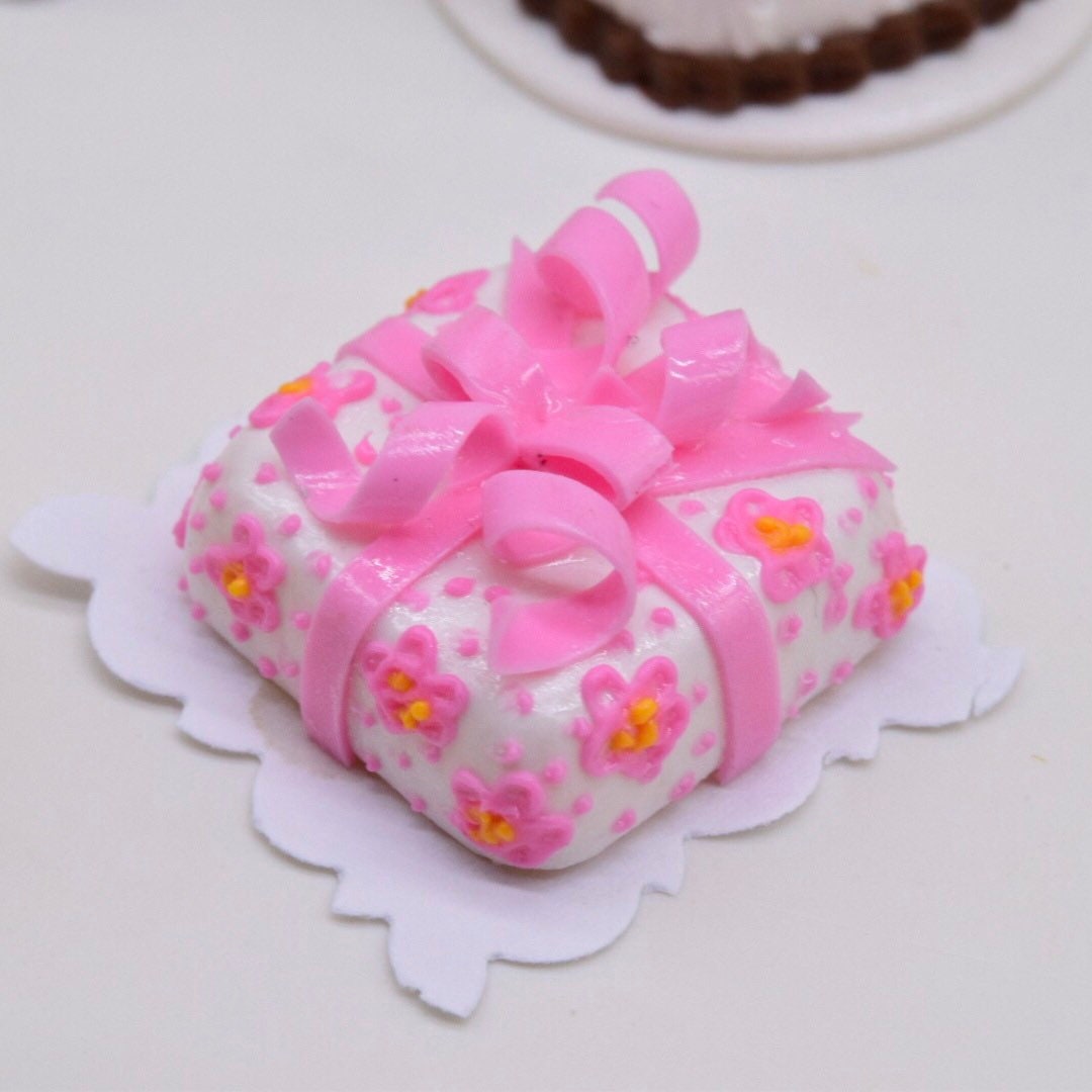Miniature Ribbon Cake Miniature Sweet Cake Fake Food | Etsy