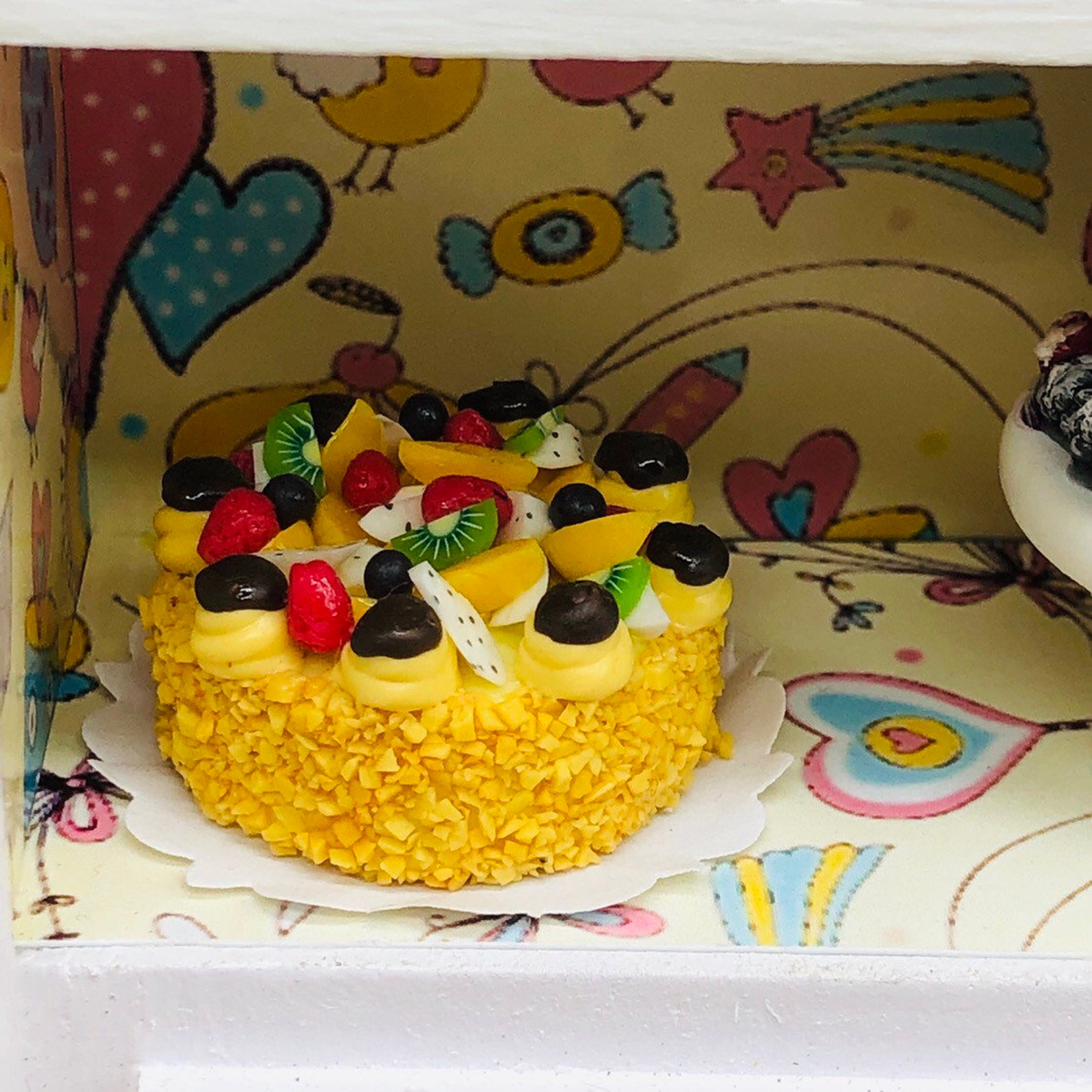 Miniature Fruit Cakeminiature Fake Food Miniature Sweet | Etsy