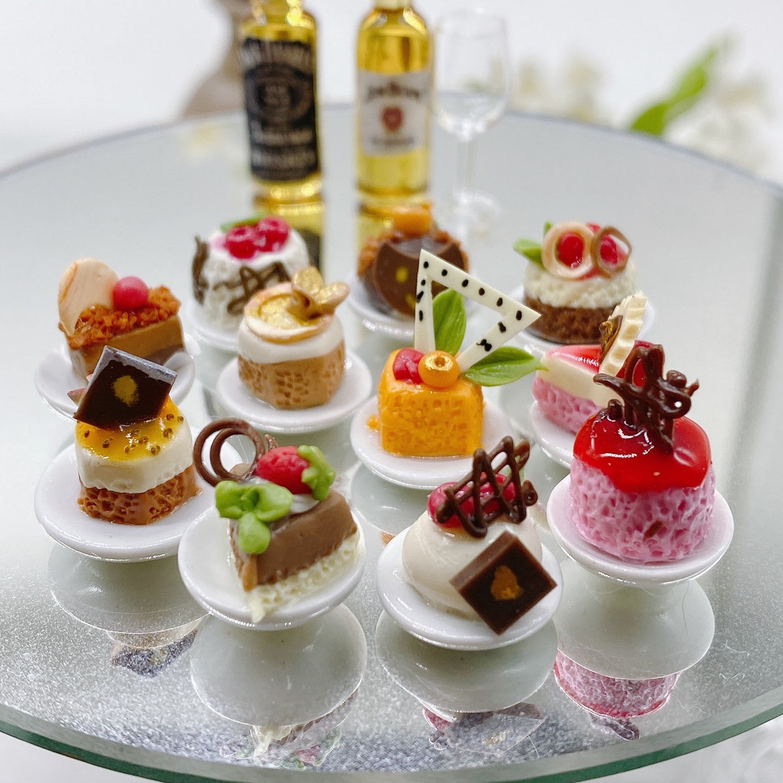 11 Pieces Miniature Mini Cake Mixed Pattern Miniature Cake - Etsy