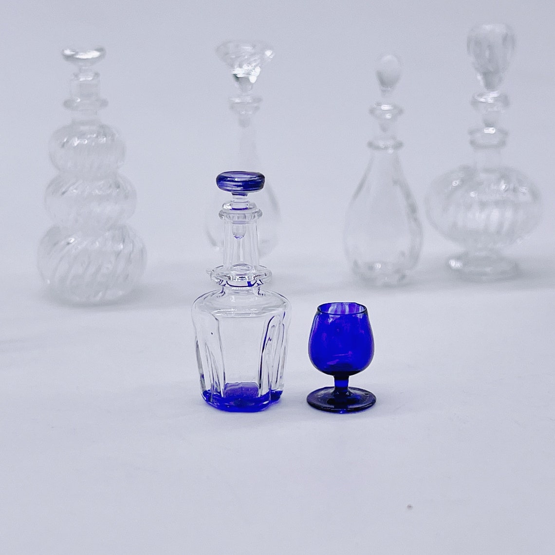 2 Pieces Miniature Jug and Glass Made From Glasses Miniature - Etsy