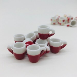 10 Pieces Miniature Ceramic Cup, Miniature Ceramic Plate, Miniature ...
