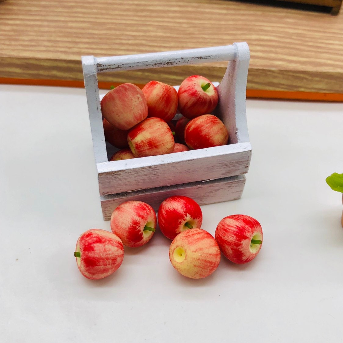 10 Pieces Miniature Apple Decorate Dollhouse Miniature Fruit - Etsy