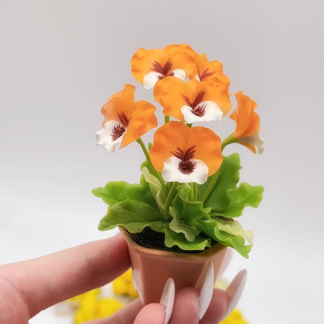 Miniature Pansy,miniature Flower, Miniature Dollhouse Fairy Garden ...