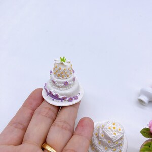 Miniature 3 Layer Wedding Cake Miniature Sweet Cake for | Etsy