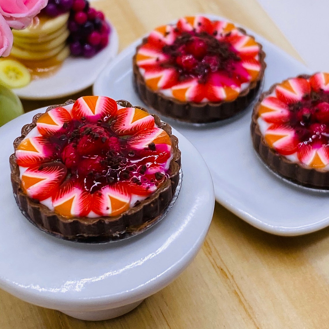 Miniature Tart Miniature Fake Food Miniature Bakery - Etsy
