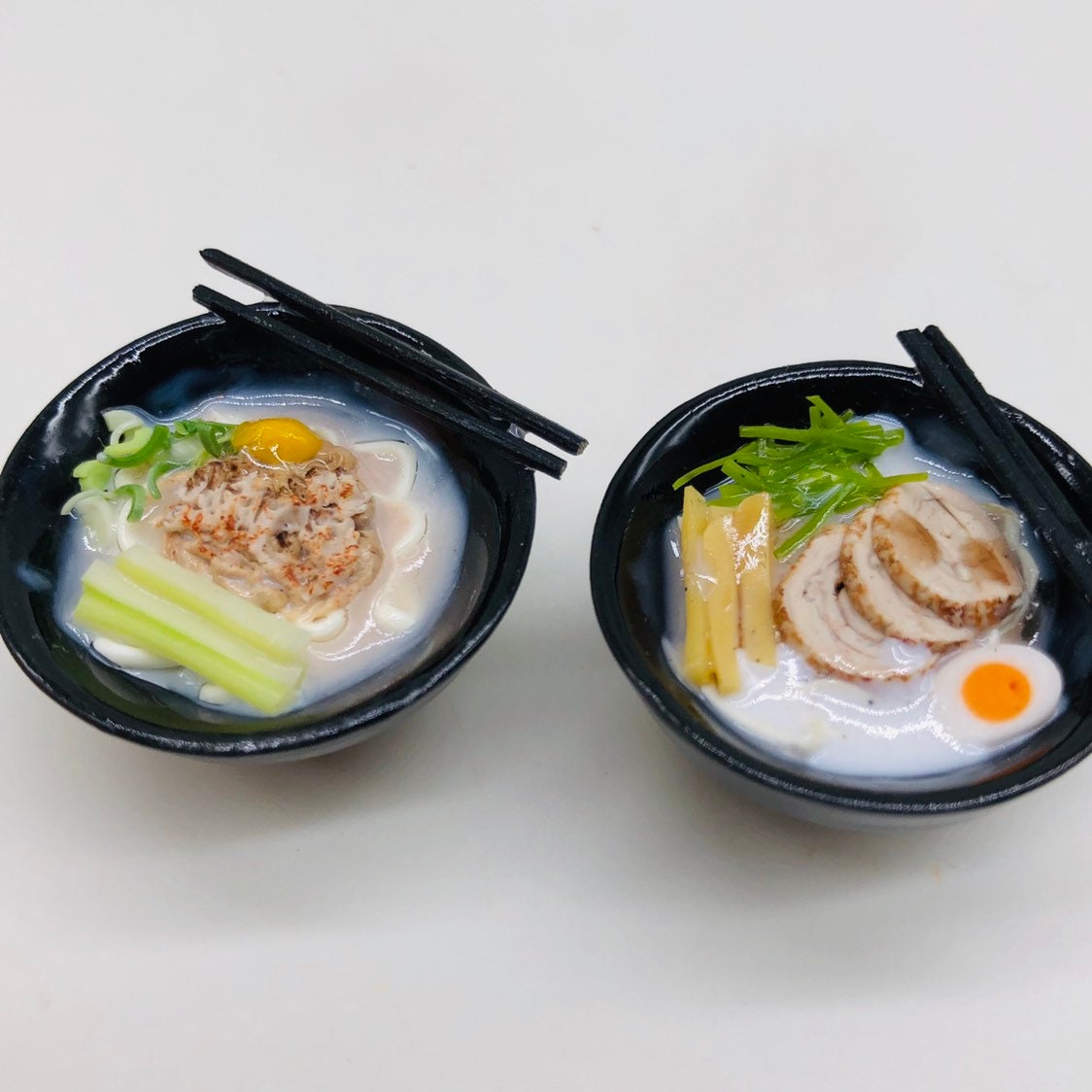 2 Pieces Miniature Ramen Japanese Cuisine in Ceramic Bowl Size - Etsy