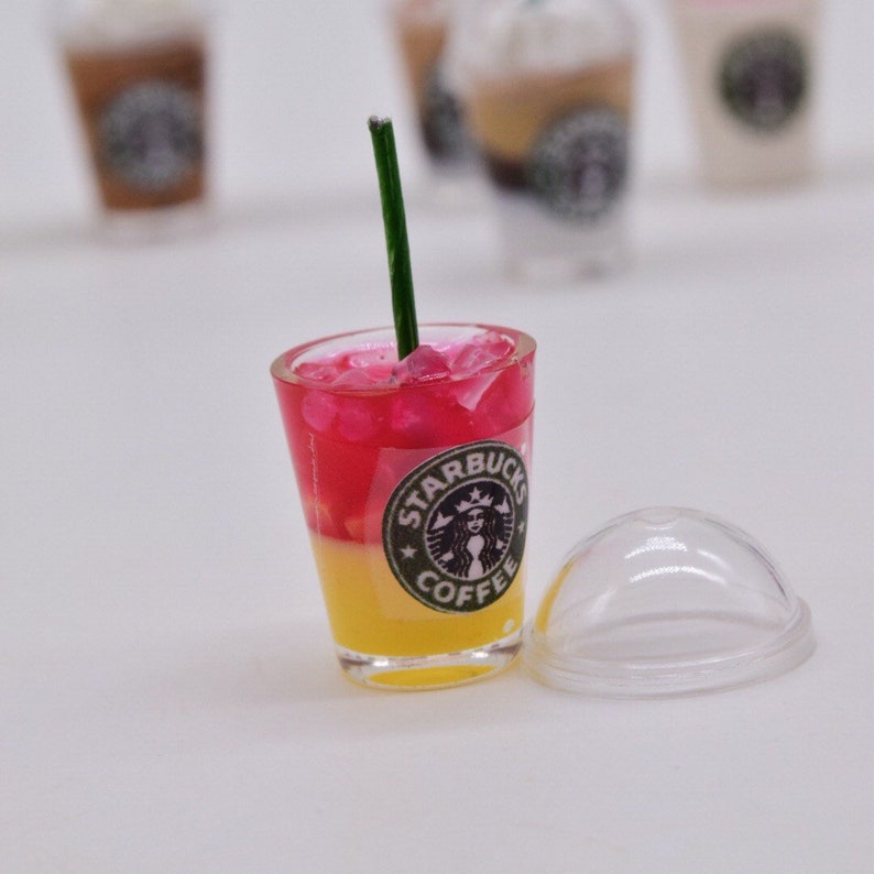 Miniatures Starbucks Coffee with Clear Plastic Dome Cap | Etsy