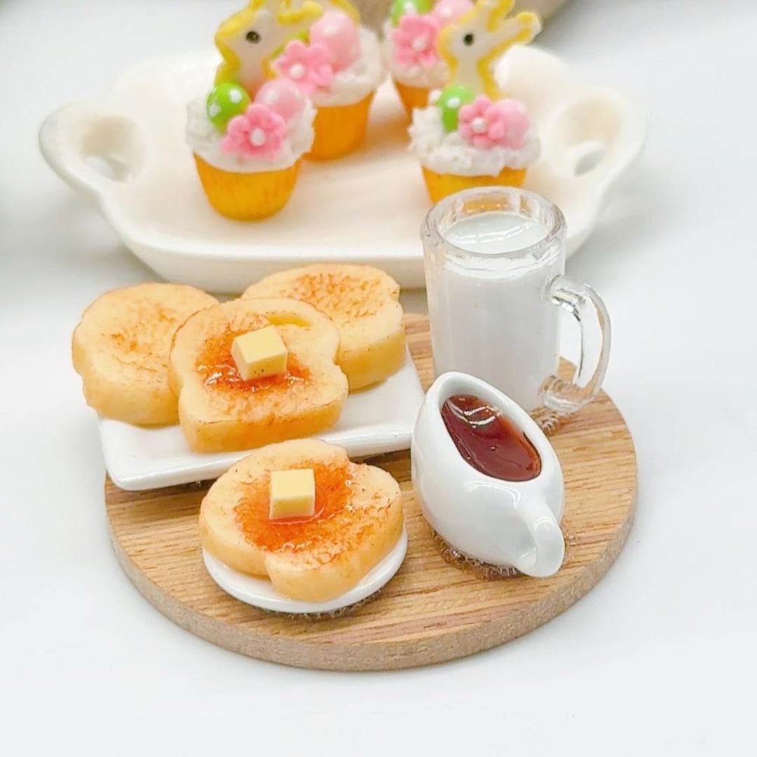 Miniature Polymer Clay Breakfast Set, Dollhouse Bakery - Etsy