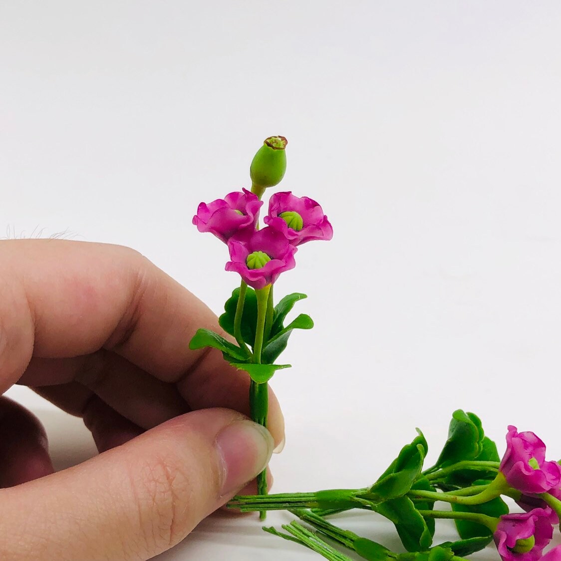 5 Pieces Miniature Poppy Flower Miniature Garden Dollhouse - Etsy