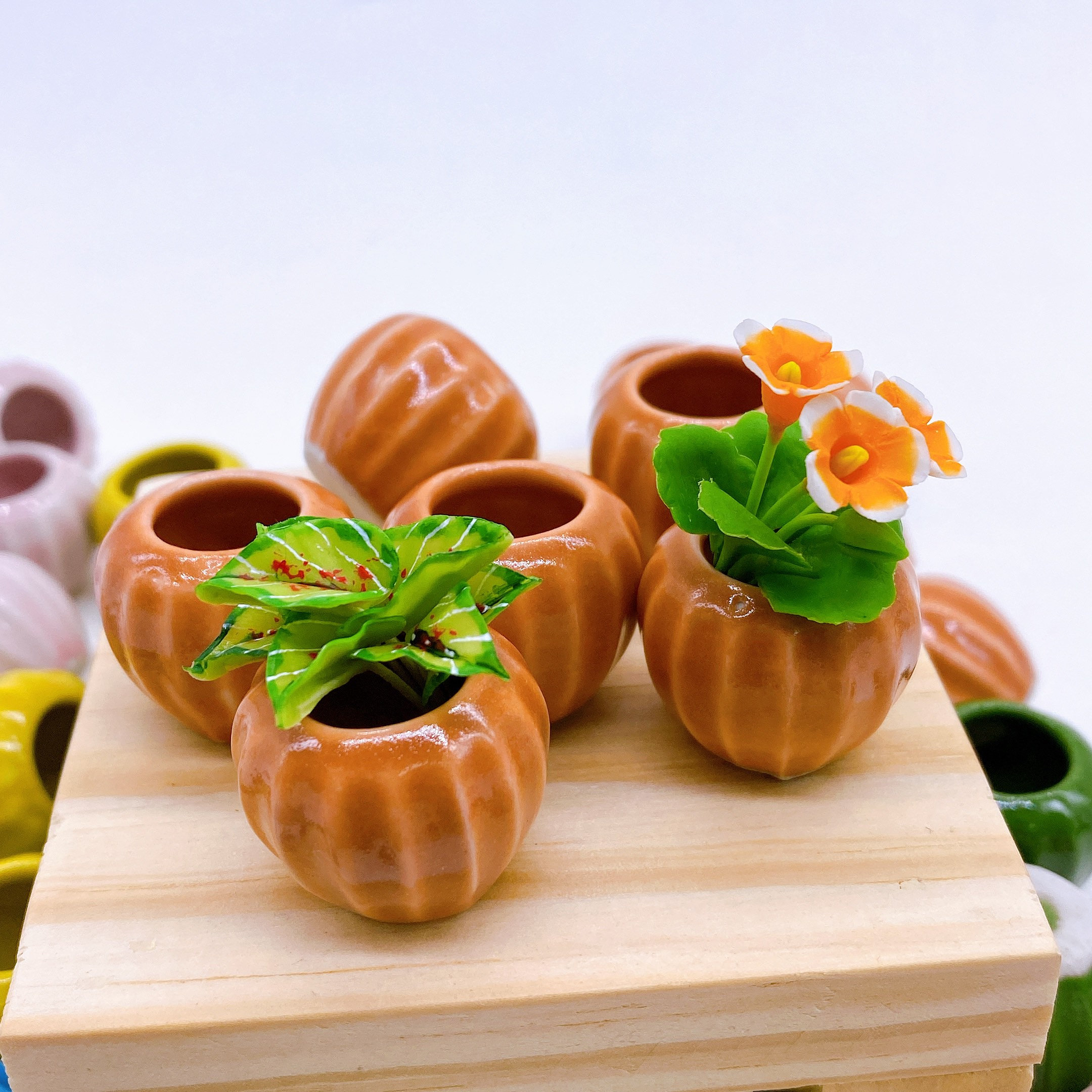 10 Pieces Miniature Ceramic Gloss Vase Miniature Pot | Etsy