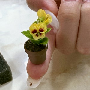 Miniature Pansy in Pot Polymer Clayminiature Pot Miniature - Etsy