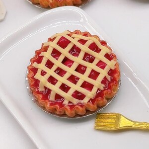 4 Pieces Miniature Clay Pies Tiny Clay Tart, Miniature Fake Food ...