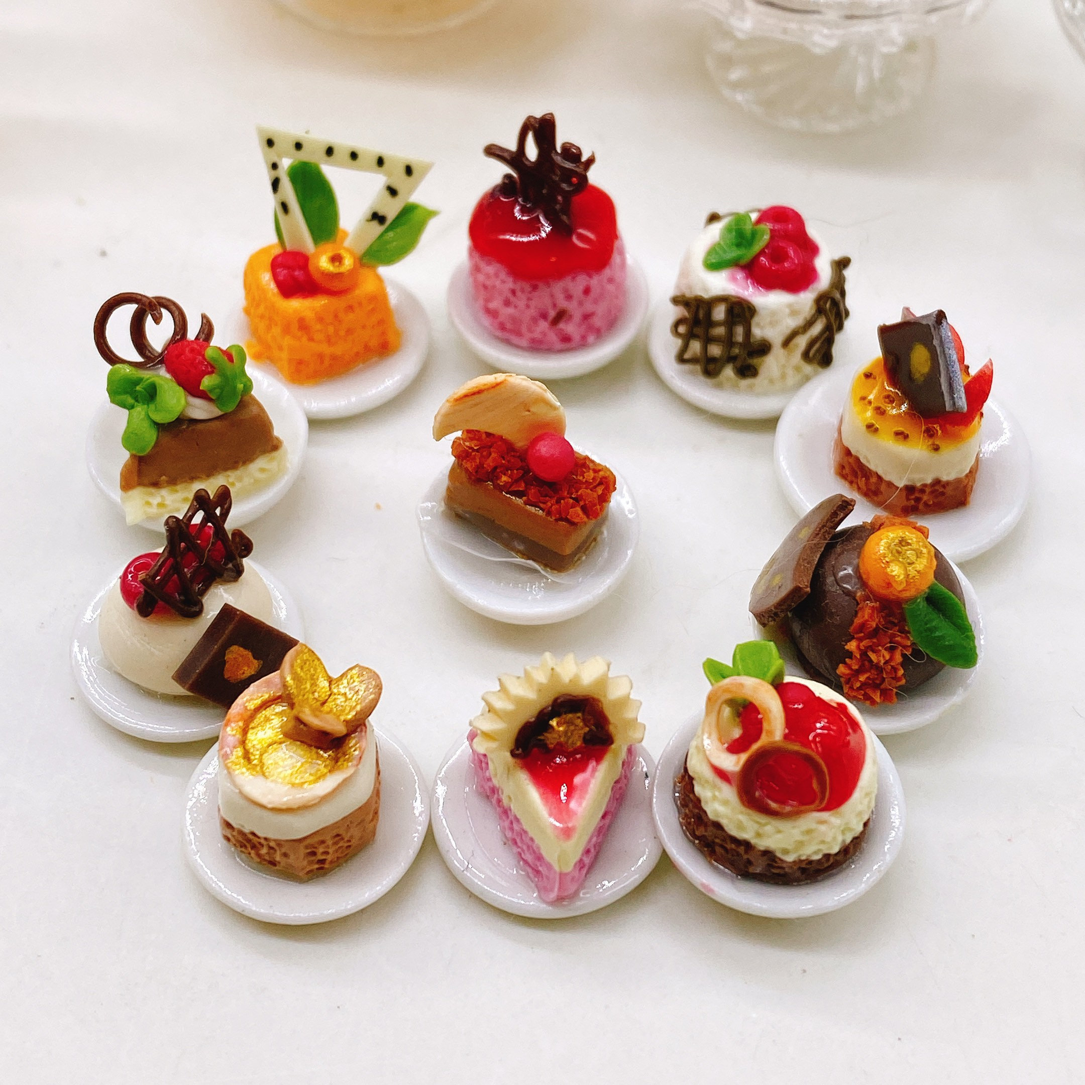 11 Pieces Miniature Mini Cake Mixed Pattern Miniature Cake - Etsy