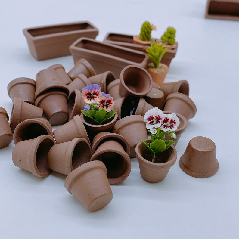 50 Pieces Miniature Pot 1.9 Cm.miniature Dollhouse Fairy - Etsy