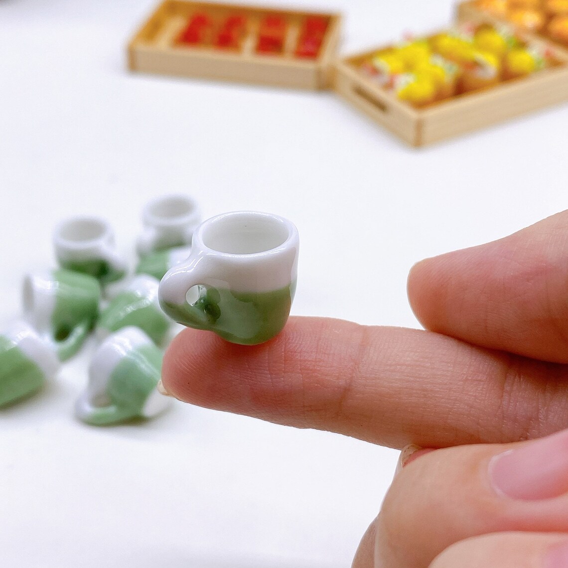 10 Pieces Miniature Ceramic Cup Miniature Mug Miniature | Etsy