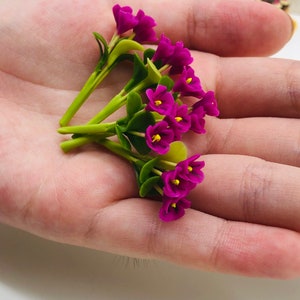 5 Miniature Clay Poppy Flowers: Dollhouse Garden Decor - Etsy