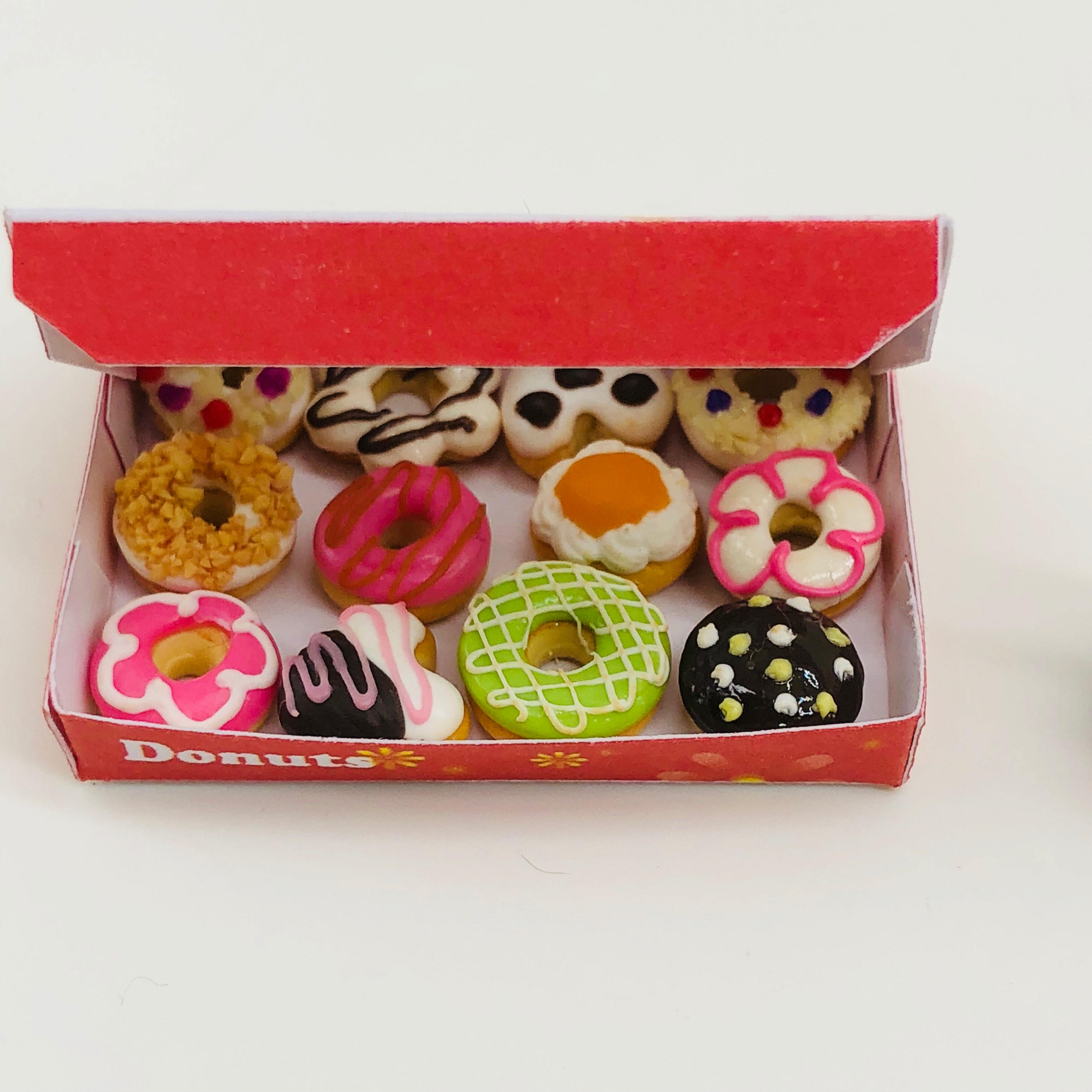 12 Pieces Miniature Donutsminiature Bakeryminiature - Etsy Canada