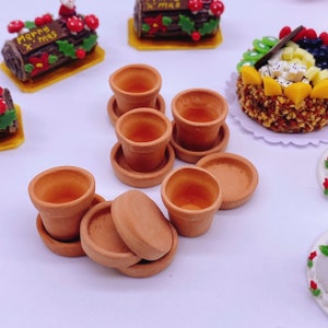 10 Miniature Clay Pots: Dollhouse Fairy Garden Decor (15mm) - Etsy
