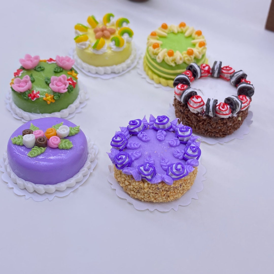 Miniature Sweet Cake, Miniature Fake Cake, Dollhouse Cake, Dolls and ...