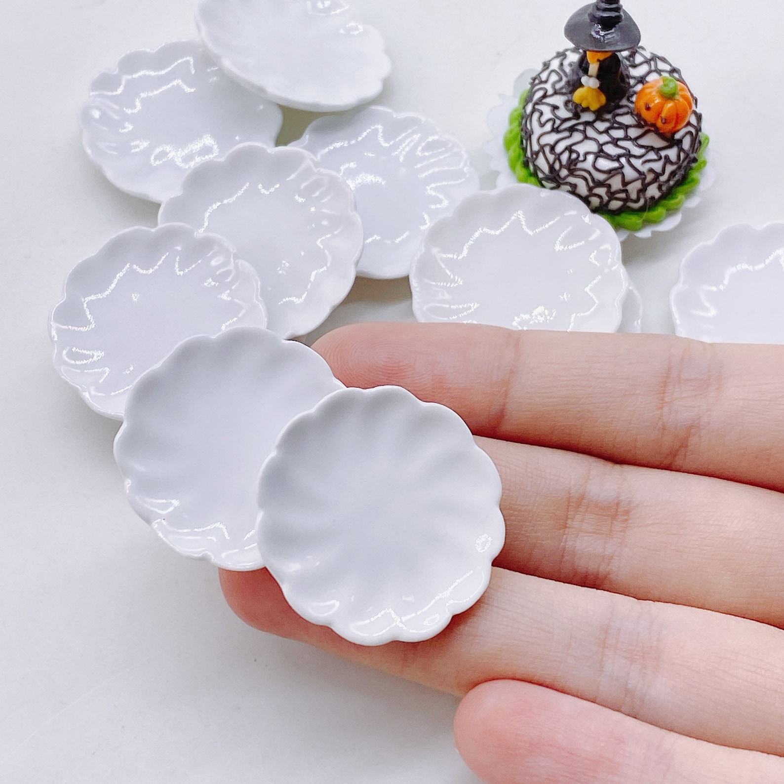 10 Pieces Miniature Ceramic Plate 25 Mm Decorate for Doll | Etsy